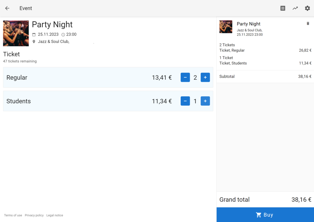 Your own box office for your ticket sales | EVENTIM.Light