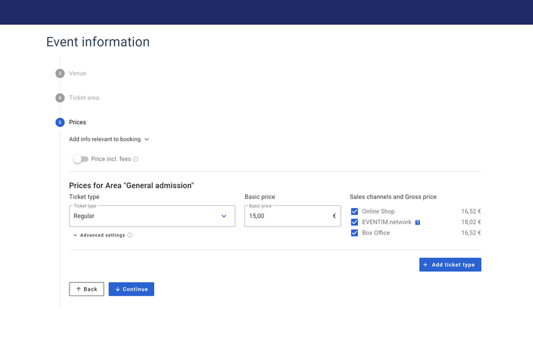 Create your event in just a few steps | EVENTIM.Light