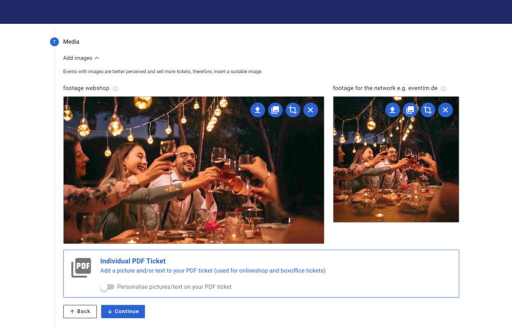 Create your event in just a few steps | EVENTIM.Light